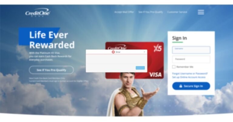 Credit One Bank Not Working? Fix App/Website Issues [2024] - ViralTalky